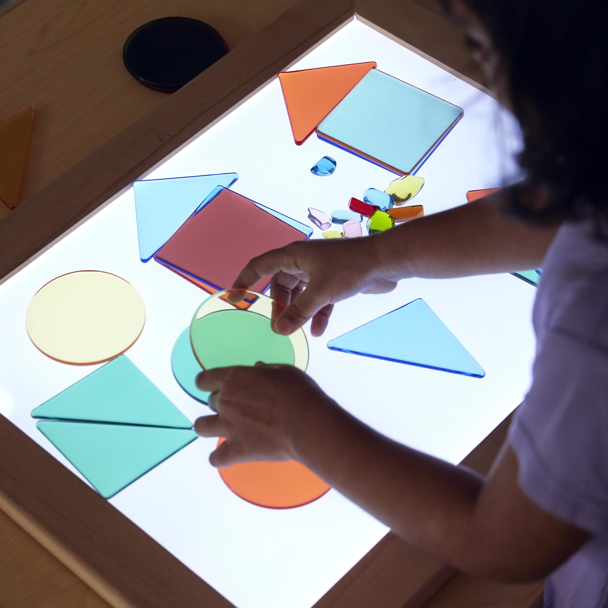 Guidecraft LED Tabletop Lightbox: Kids Learning and Educational Accessory, Sensory and Light Play Table