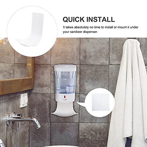 Cabilock 1pc Plastic Water Tray Soap Dispenser Wall Mounted Spray Under Dispenser Trays Soap Catcher Tray Soap Catch Tray Hand Dispenser Drip Tray Mist White Handwashing Fluid Gel