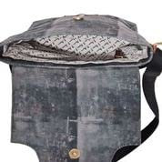 Mona B. Recycled, Upcycled Vintage Canvas Collection with Vegan Leather Trim Keyed-Crossbody