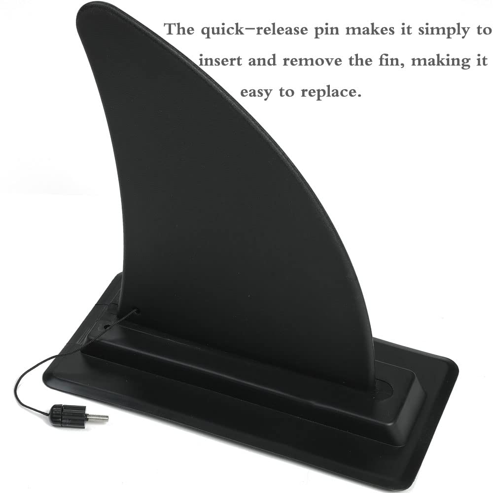 Borogo 9" Surfboard Fin - Kayak Skeg Inflatable Paddleboard Fin β Quick Release Detachable Longboard Center Fin β Ideal for Inflatable Stand Up Paddle