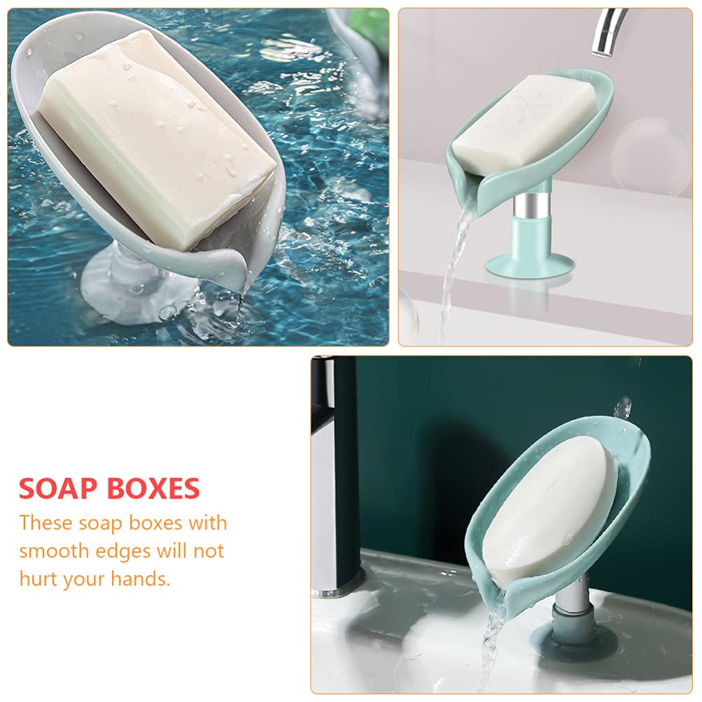 Cabilock 2 Pcs Boxes Soap Drainer Bath Sponge Scrubbers Store Tray Esponja para BaƱarse Countertop Soap Organizer Bar Soap Holder Multipurpose Soap Boxes Storage Brush Aluminum