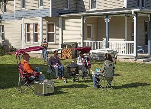 Quik Shade Max Shade Gray Chair, 30'' D x 34'' W x 51'' H, Red/Grey & Full Size Shade Folding Chair for Camping, Polyester, Arm Rest|Foldable, Royal Blue, 2'L x 3'W x 4.3'H (160048DS)