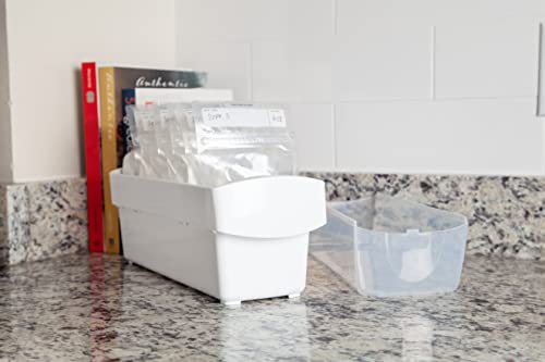The First Years Breastflow Breast Milk Freezer Storage Organizer โ Freezer and Refrigerator Shelf Organizer for Breast Milk Storage Bags โ Holds 10 Breast Milk Bags โ Breastfeeding Essentials