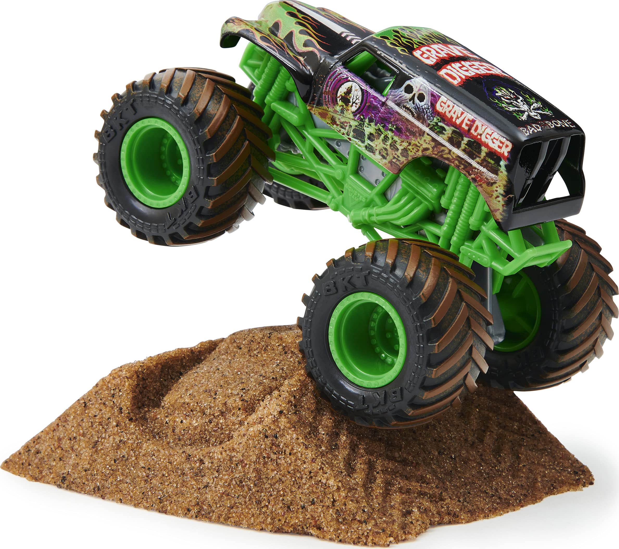 Monster Jam, Grave Digger Monster Dirt Starter Set with 8oz Monster Dirt and Official 1:64 Scale Truck
