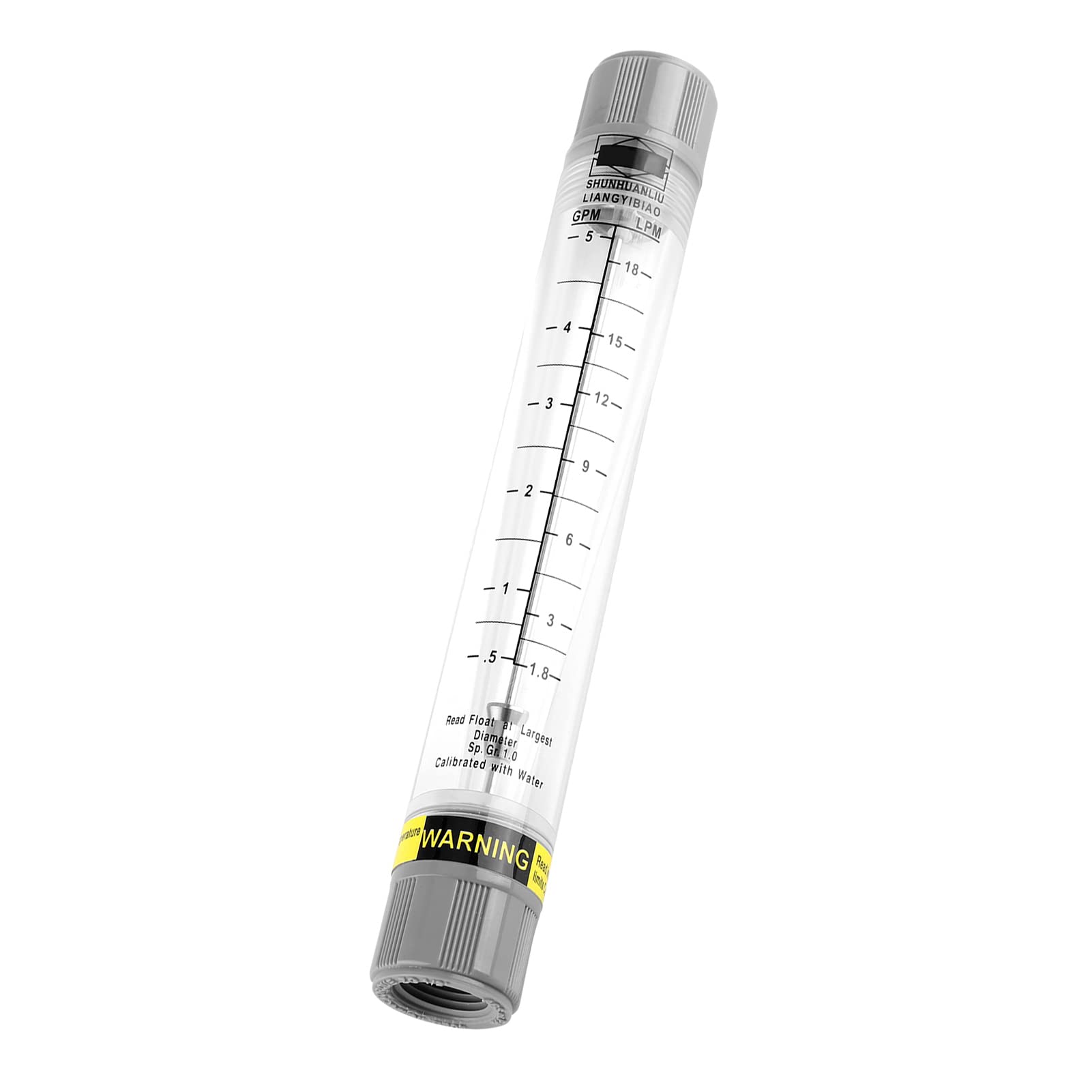 Fafeicy Tube Type Flow Meter, for Gas Liquid Pipeline Flow-Meter 0.5-5 GPM / 1.8-18 LPM Used in Water Industrial Field