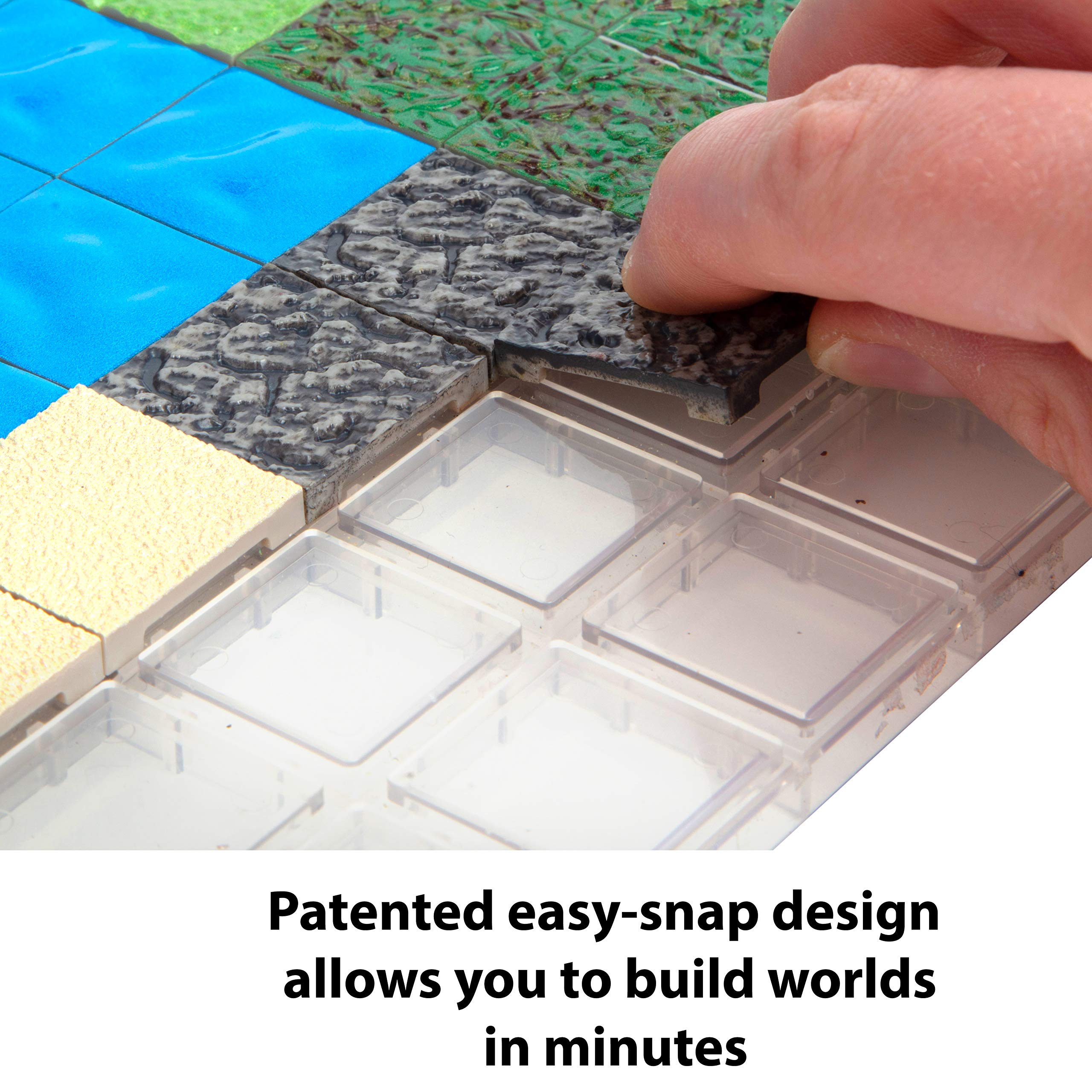 Monster Protectors Adventure Terrain- 50 Piece Rock Tile Expansion Pack- Hand-Painted ¬ Tile Set- Amazing Tabletop Terrain in Minute- Customize Your D&D and Pathfinder Dungeons
