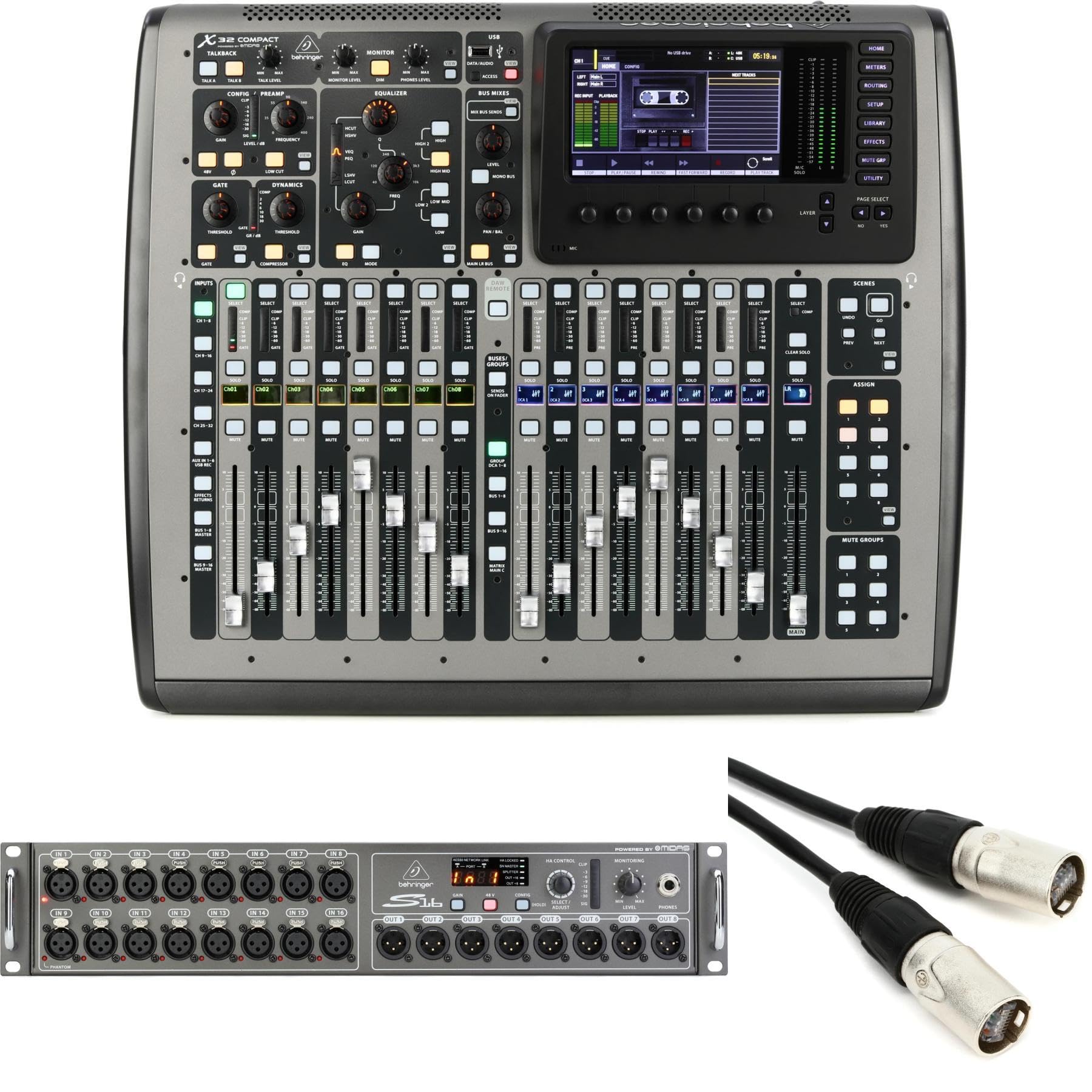 Behringer X32 Compact Mixer with S16 Stage Box
