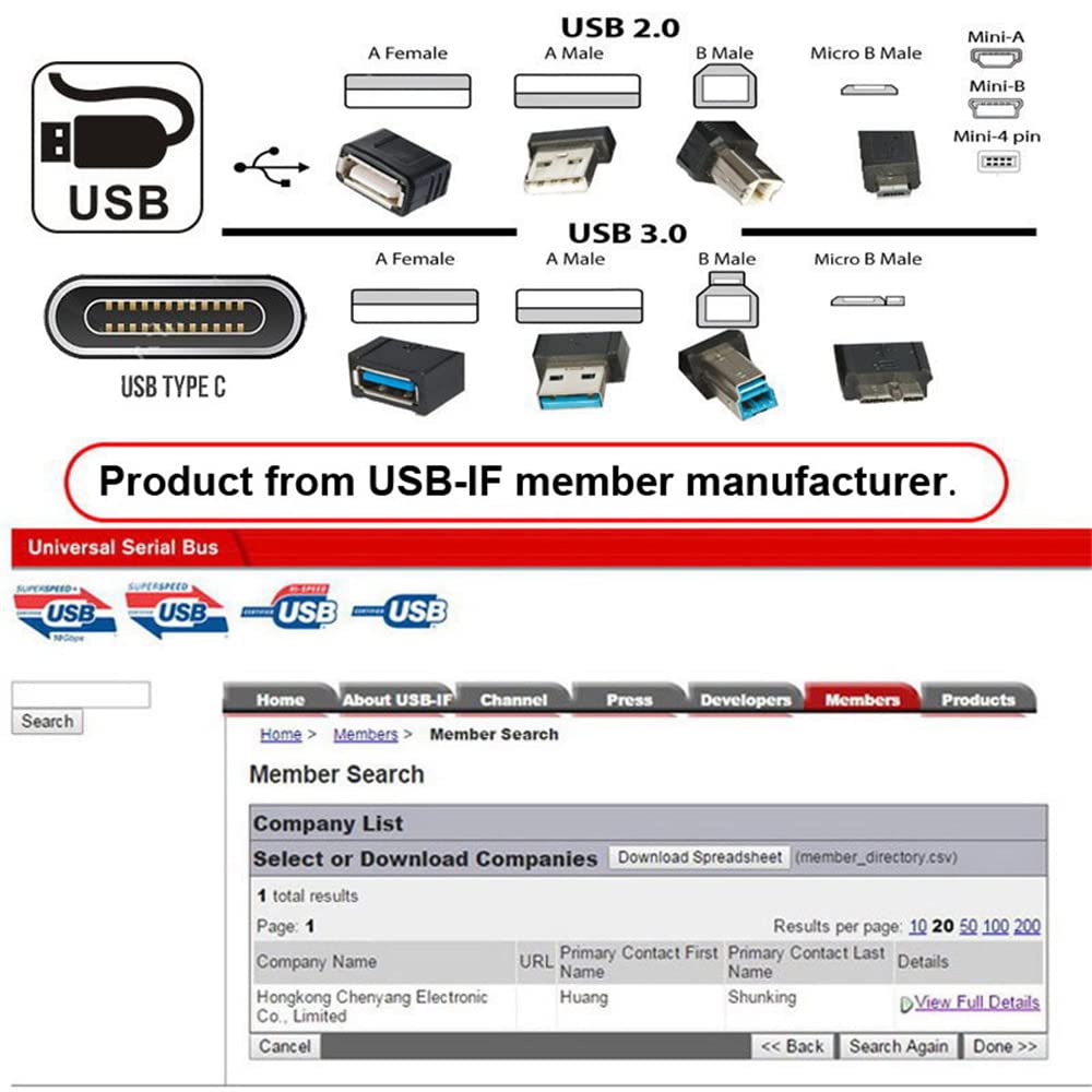 cablecc USB 2.0 9pin 10pin Header 1 to 4 Female Splitter Extension Cable HUB with IDE 5V Power Connector Adapter Port Multilier