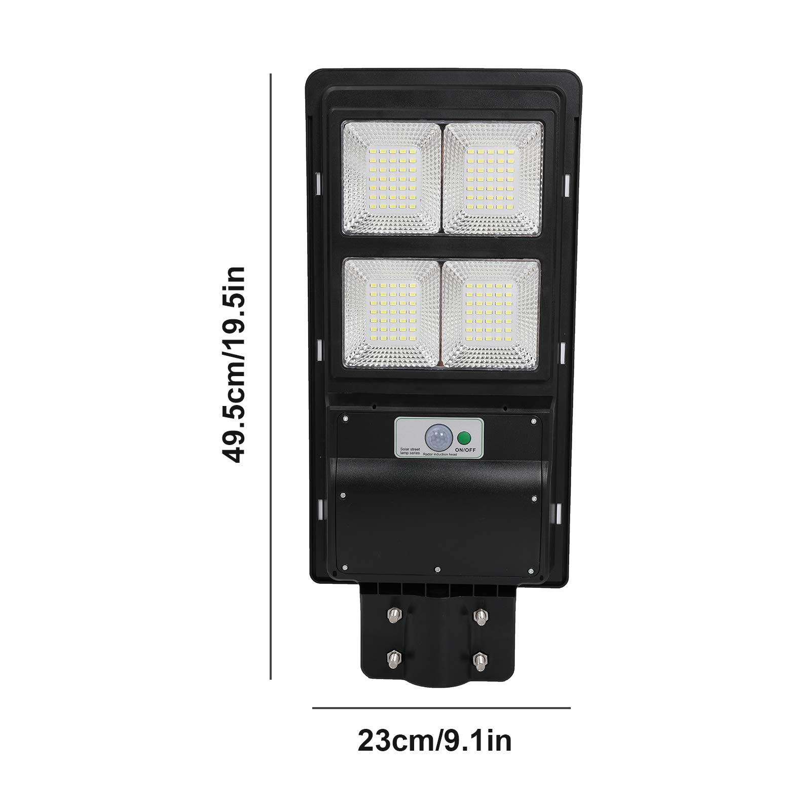 MA STRAP Street Light 120W Solar Panel Street Light Outdoor Dusk to Dawn LED Solar Powered Street Lamp Security Led Flood Light with Remote Control Waterproof Radar Sensor for Yard, Road,Garden,Park