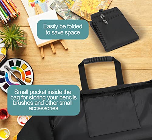 EUYZOU Art Portfolio Case, 24" x 36",Large Art Storage Folder with Handle, Poster Board Storage Bag, Art Carrying Tote Bag with Adjustable Shoulder Strap for Artwork