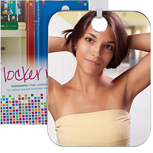 The Shave Well Company Anti-Fog Shaving Mirror for Office, Gym, or School Locker | Fogless Bathroom Shower Mirror with Handheld Option | Hanging Shower Mirror Includes Removable Adhesive Hook