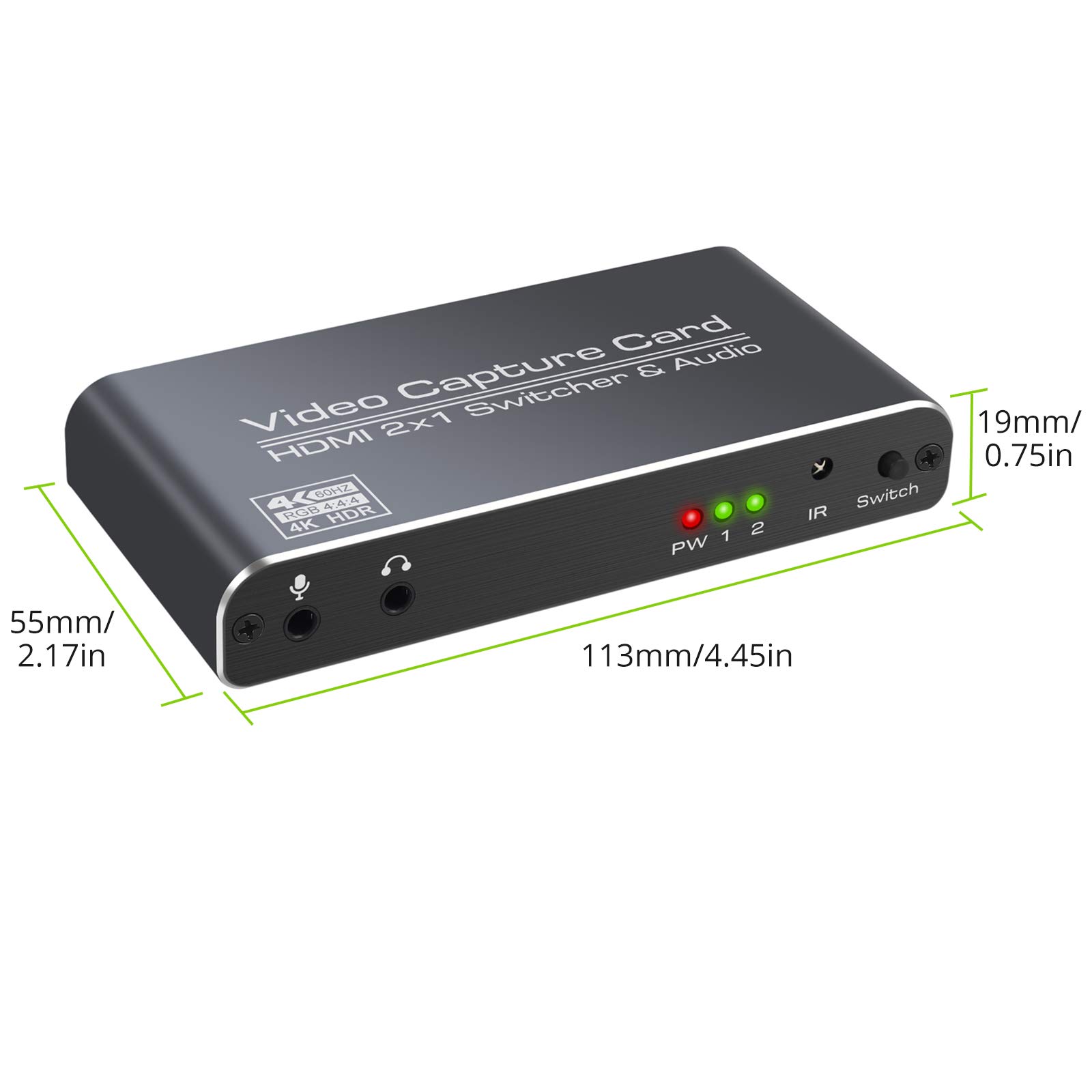 Capture Card,USB 3.0 HDMI Game Capture Card with Remote LiNKFOR HDMI to USB 3.0 Live Video Capture with HDMI Loop-Out with Microphone Input and Audio Output Support 1080P Windows 7 8 10 Linux Mac OS