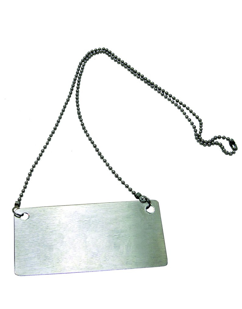Update International CS-BLNK Silver Stainless Steel Beverage Chain Sign Blank, Stainless Steel