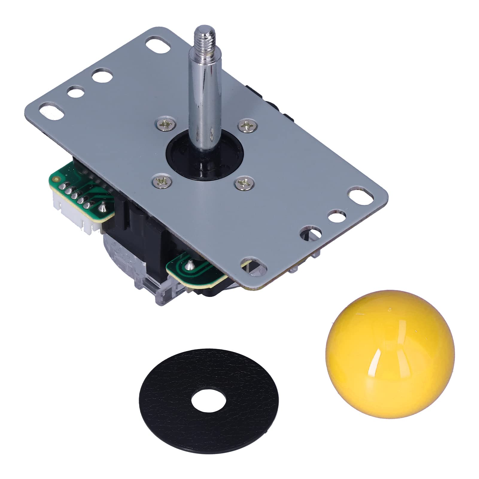 Hilitand Classic Competition 5 Pin Stick Rocker 8 Ways Joystick for PC Box 360, for PS2, for PS3 Games DIY Kit Parts Mame Jamma Game Consoles(yellow)