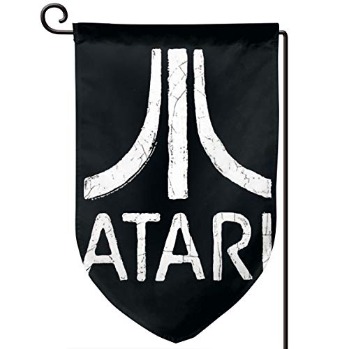 Hannab Atari Video Game Retro Logo Vintage Gaming Console Decorative Garden Flags