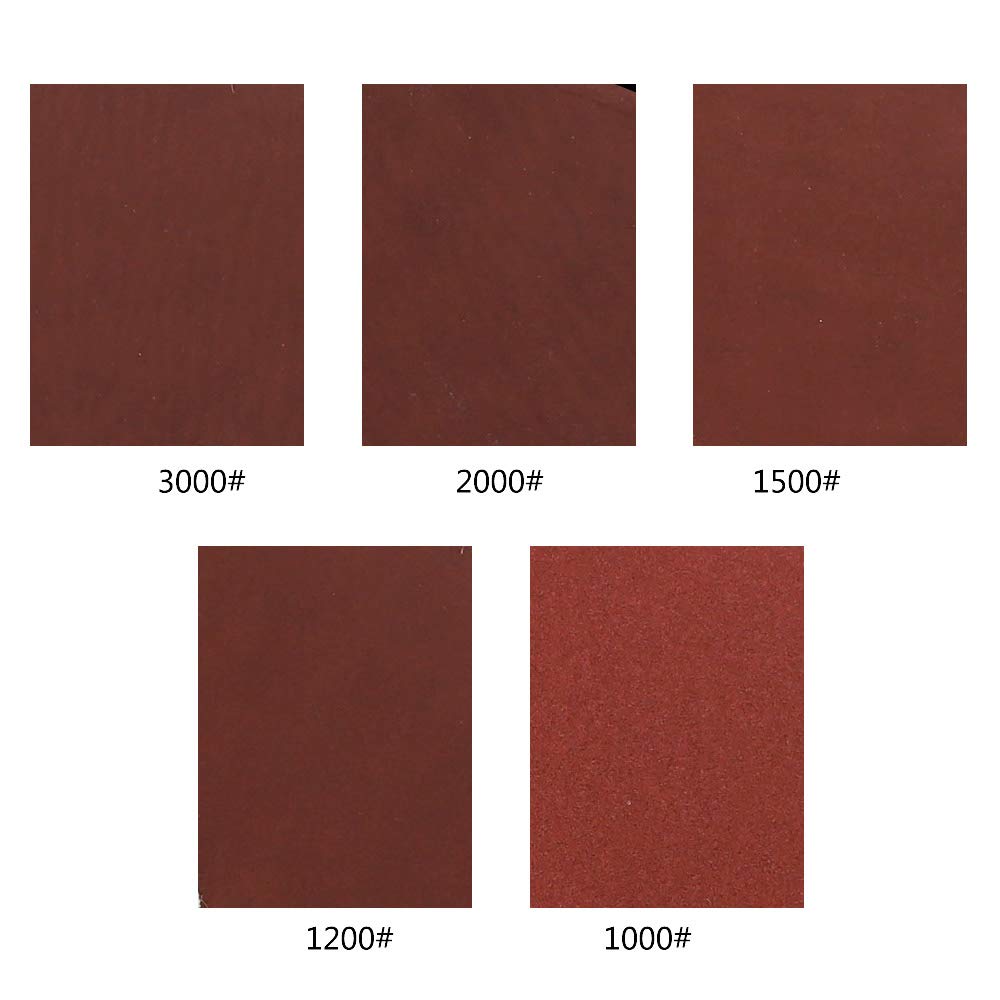 Coceca 120pcs Orbital Sandpaper Orbit Sanding Discs 5 Inches 1000 1200 1500 2000 3000 High Grit 8 Hole Fine Grit Hook and Loop for Power Random Sander