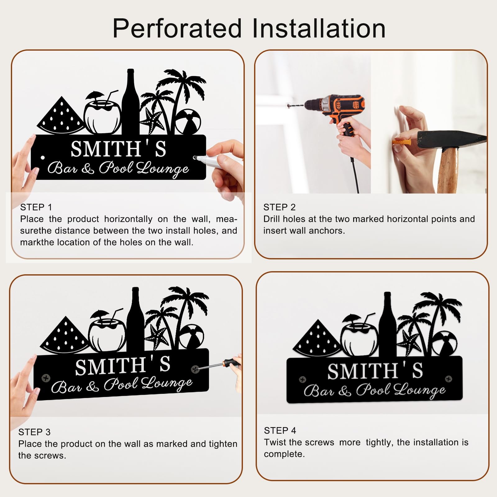 Custom Key Holder Wall Mount Personalized Customized Metal Key Holders Engraved Key Chain Holder for Wall Key Rack Wall Hanging Double Key Holder Door Kitchen Bedroom Living Room