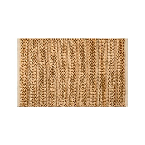 Jute Cotton Patsan Rug 24x36 inches (2x3 Feet) Farmhouse Style,Indoor Entryway Rug, for Room Doorway of Your Home, Hand Woven by Skilled Artisans_Natural Jute Cotton Rug