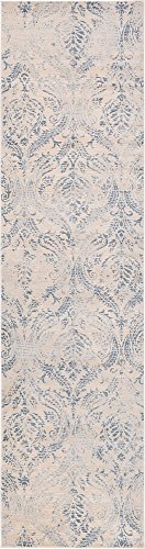Unique Loom Paris Collection Pastel Tones Traditional Distressed Blue Runner Rug (2' 7 x 10' 0)