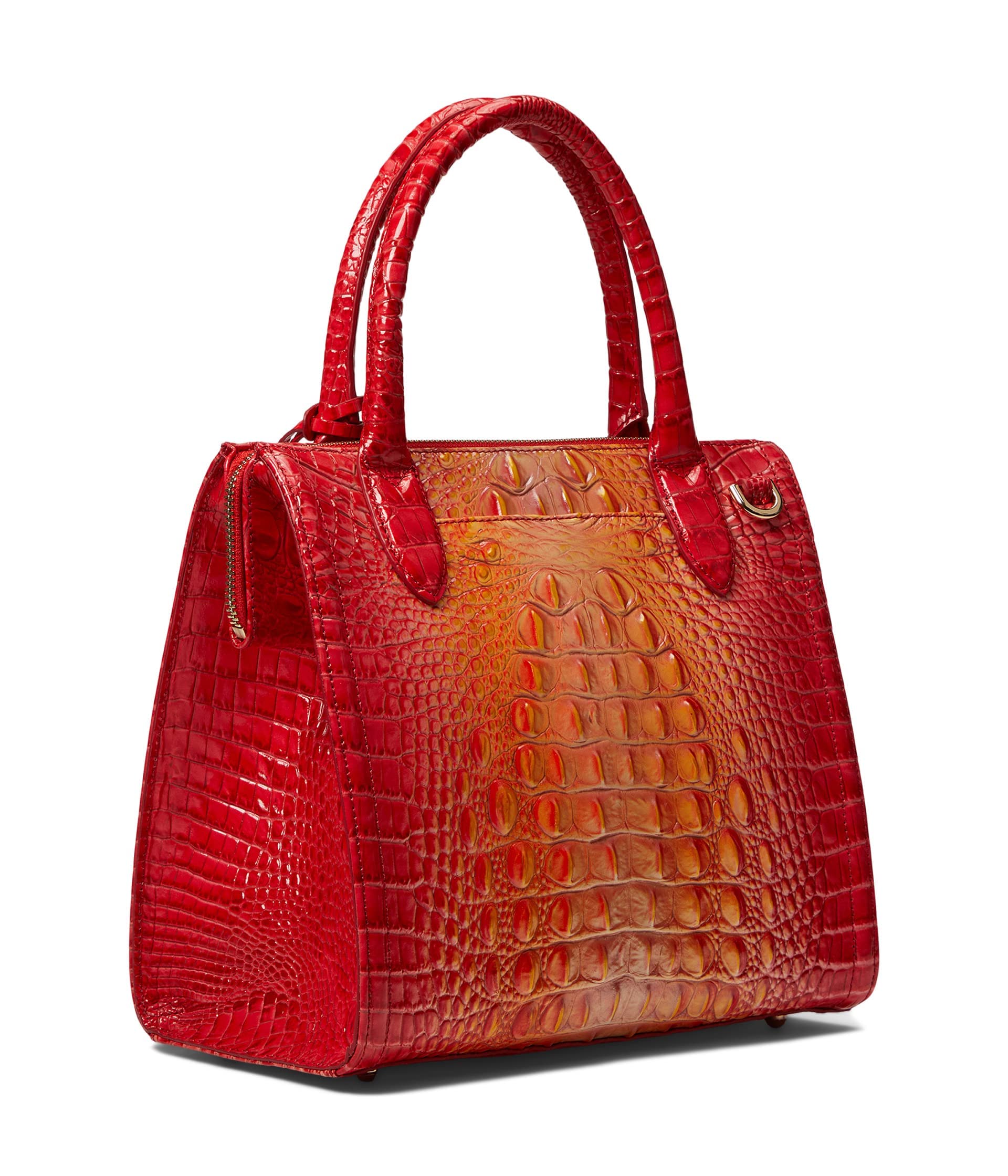 BRAHMIN Ombre Melbourne Small Caroline Satchel Pink Feline One Size