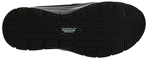 Skechers Men's Black Flex Advantage Slip Resistant Mcallen Slip On - 9.5 D(M) US