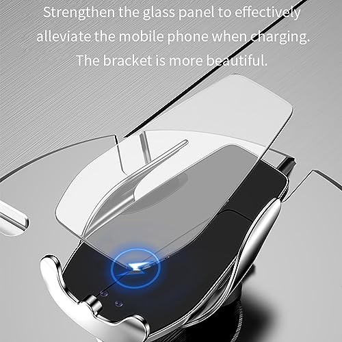 Car Phone Holder fit for BMW X1 X2 2022 2023, Air Vent Cell Phone Holder Cradle, Screen Navigation Protective Base Bracket Magnetic Wireless Charging Rack, Car Phone Mount Accessories (Black)