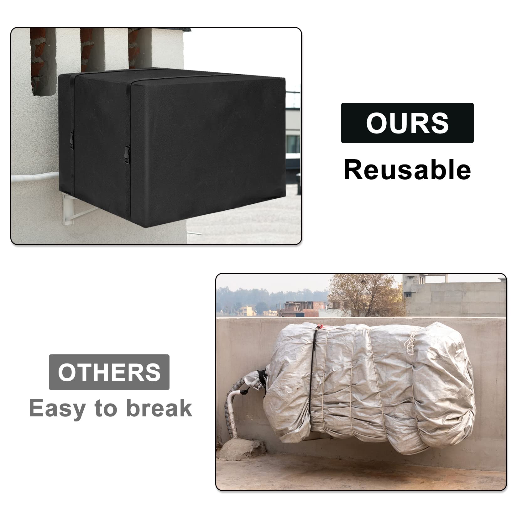 Rohuis Window Unit AC Cover for Winter Outdoor, Air Conditioner Covers for Window Unit Outside, 21.5W x 15H x 16D inches