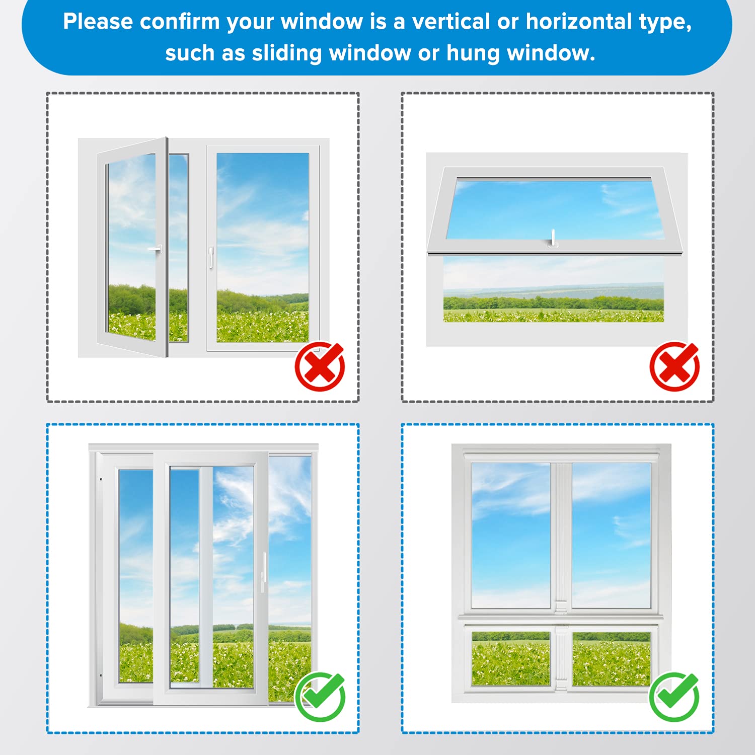 Portable Air Conditioner Window Kit, Portable AC Window Kit for Exhaust Hose 5.1 Inch Diameter with Coupler Adjustable AC Window Seal Vent Kit for Sliding Window
