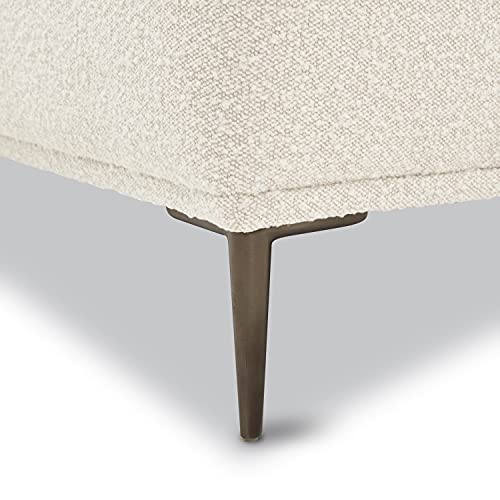 POLY & BARK Rue Right-Facing Sectional Sofa, Crema White Boucle