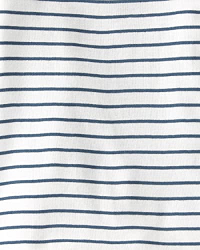 Little Planet Baby and Toddler 2-Piece Pajamas Made with Organic Cotton, Blue Stripes, 12 Months