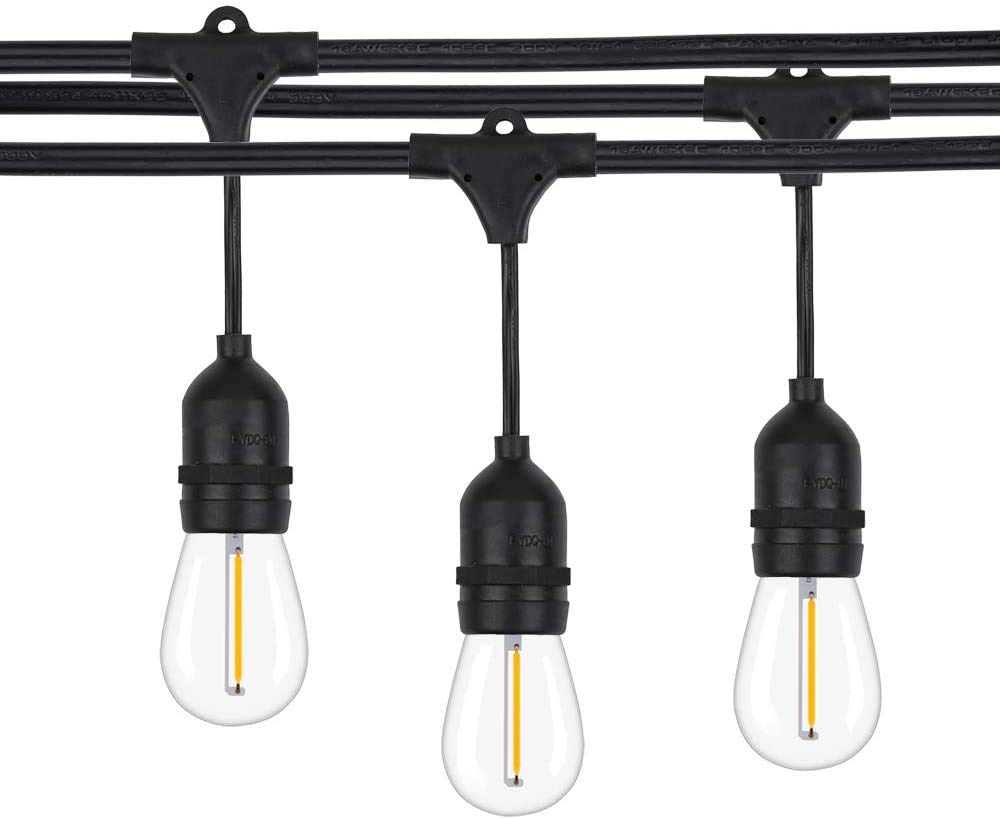 EMITTING 15 Pack Shatterproof S14 Replacement Light Bulbs –1W S14 LED Bulbs, Warm White 2200K, Outdoor String Lights Vintage LED Light Bulbs, E26 Base Edison Plastic Bulbs.