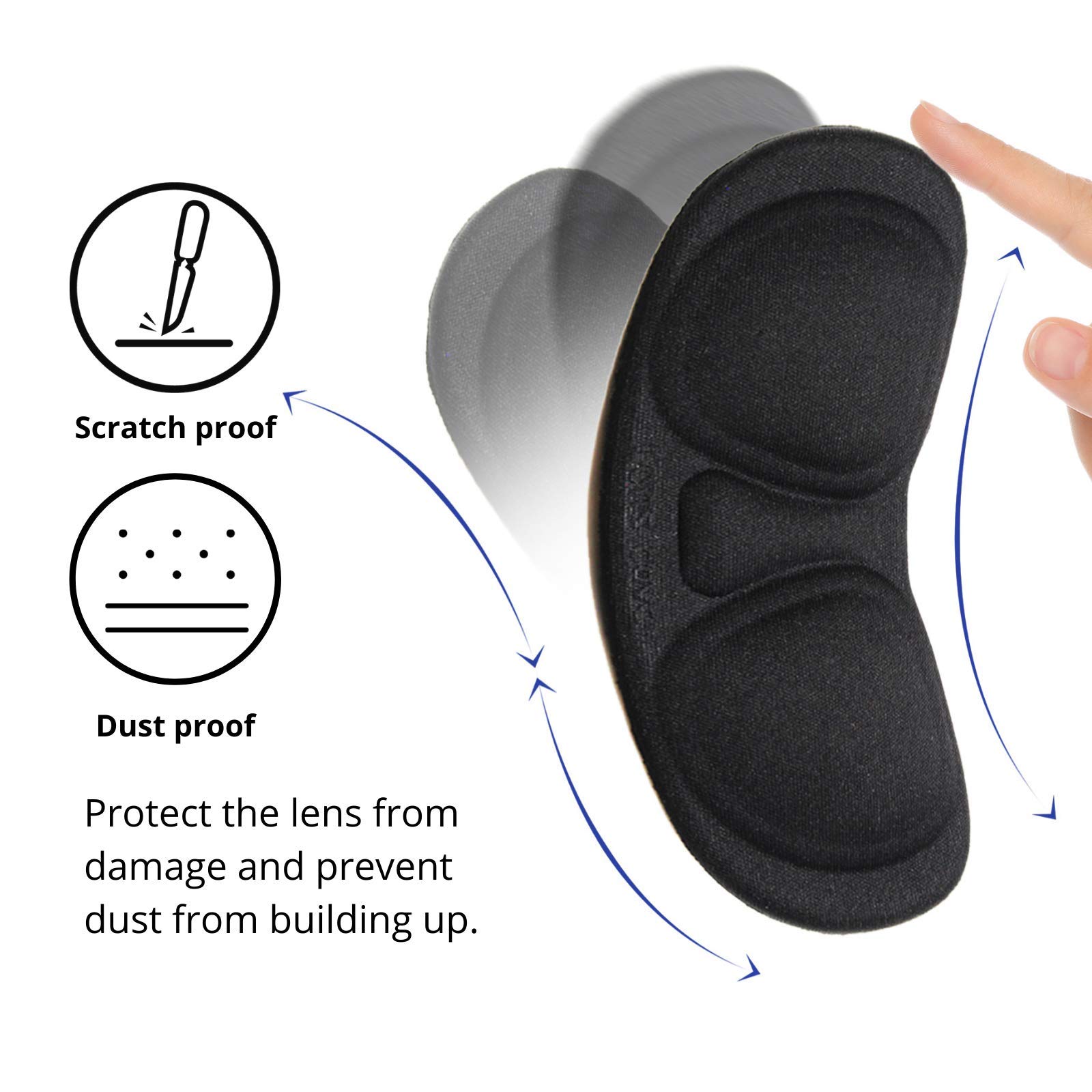 BEJOY Newest Touch Controller Grip Cover & Knuckle Strap & Lens Protect Cover Set for Oculus Quest 2, Professional Silicone Protection Accessories, Anti-Throw Sweatproof, Matte White