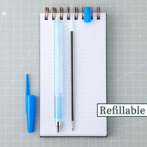 PILOT The Better Ball Point Pen Refillable Ballpoint Stick Pens, Medium Point, Blue Ink, 12-Pack (36711)