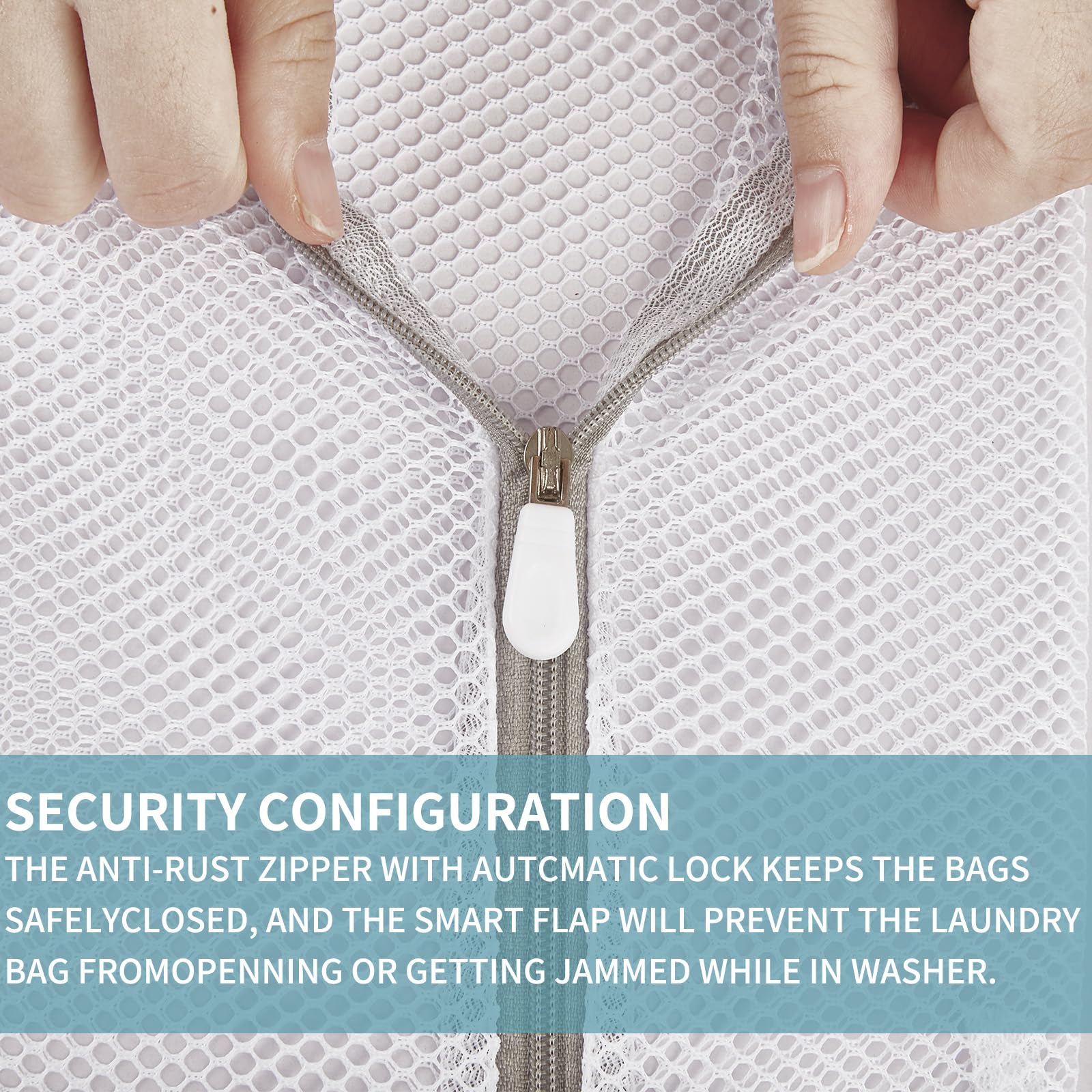 DZSEE Mesh Laundry Bags for Delicates β Durable Honeycomb Mesh Wash Bag for Delicates, Socks, Lingerie, and Household Items, with Zipper Closure