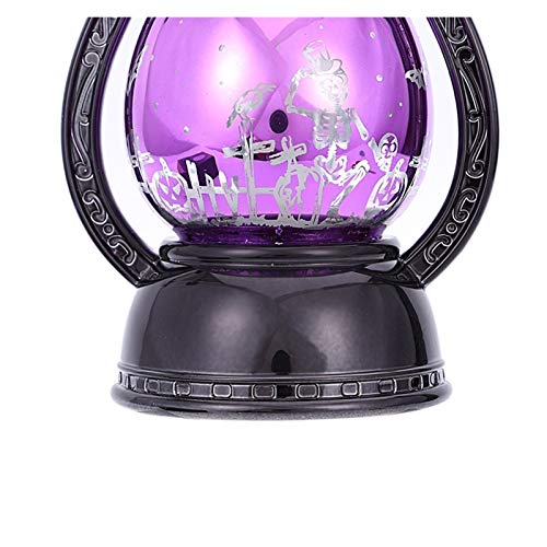 Outdoor Lights Purple Halloween Decoration Kerosene Lamp Retro Lights Pony Lights Creative Ghost Festival Atmosphere Lights for Home,Garden,Yard,Decorations