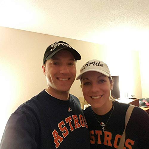 Bride and Groom Hats Baseball Caps Wedding Newlywed Honeymoon Party Gift Embroidery Adjustable Bride + Groom