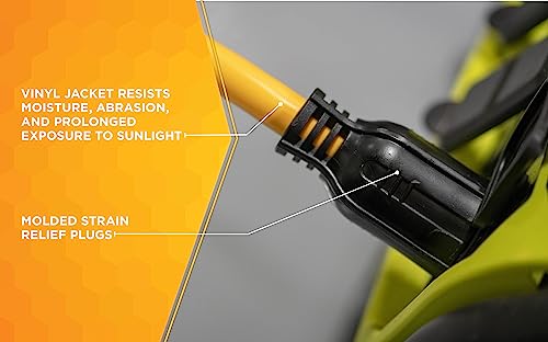 Coleman Cable 01934 3-Feet Generator Power Cord Adapter, 10/4 Splitter Y Adapter, L14-30P to (2) 10/3 Lighted 5-20R