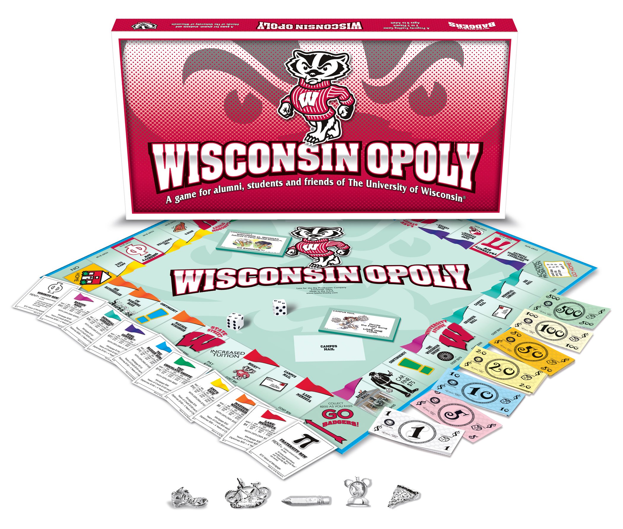 Late for the Sky University of Wisconsin - Wisconsinopoly,Red, White