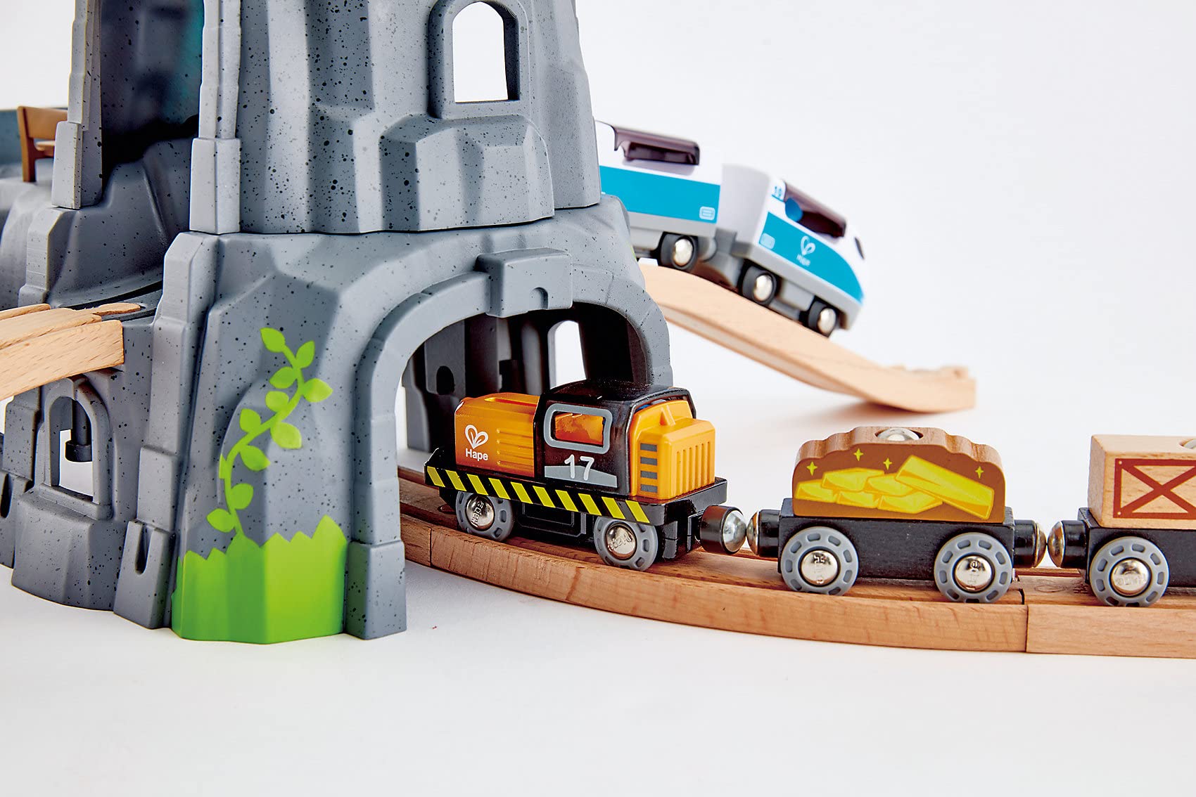 Hape Light and Sound Mountain Tunnel - Wooden Train Track Accessories