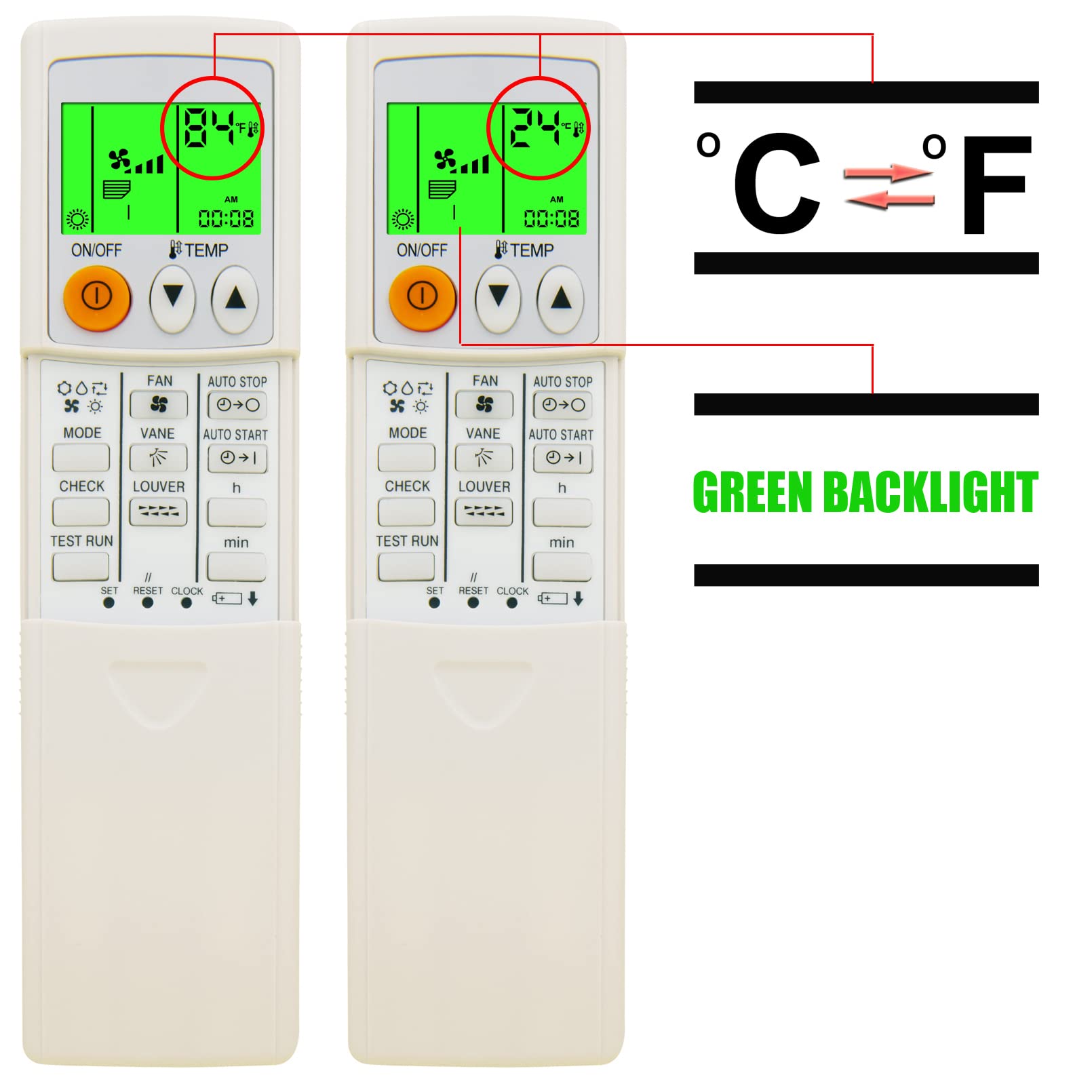 RCECAOSHAN Replacement for Mitsubishi Electric Air Conditioner Remote Control PKFY-P18NHMU-E2 PKFY-P15NHMU-E PKFY-P18NHMU-E PKFY-P12NHMU-E2 PKFY-P15NHMU-E2