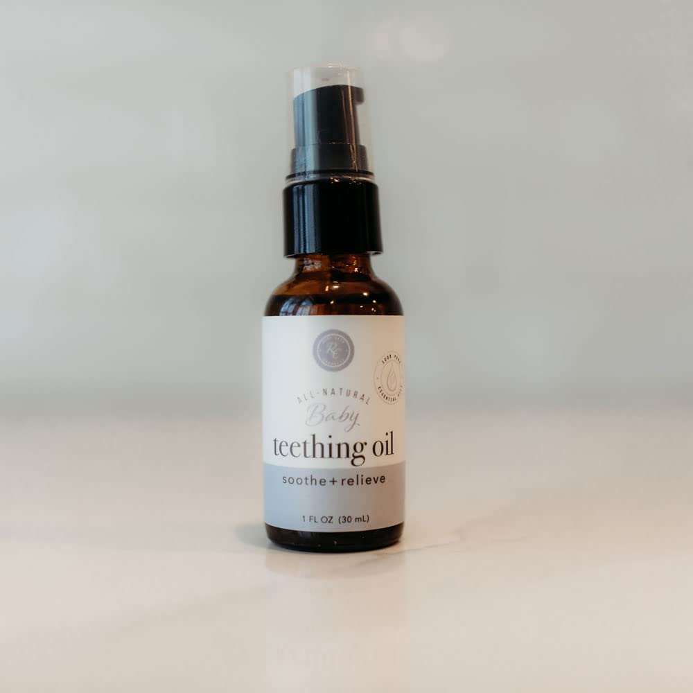 Rowe Casa Organics Baby Teething Oil | Naturally Relieving and Soothing to Help Ease Discomfort That Comes with Teething | Chamomile and Copaiba Blend