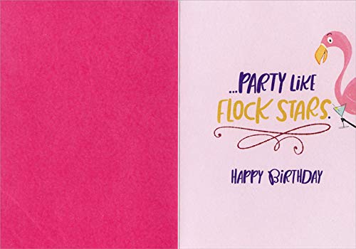 Designer Greetings Birds of a Feather : Pink Flamingos Funny/Humorous Birthday Card
