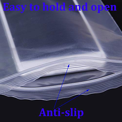 Jumbo Storage Bag 5 Gallon Freezer Bags Zip Easy Food Storage Bag Clear Meal Prep Bag Thick Durable 10 Pcs 17.7" x 23.6"