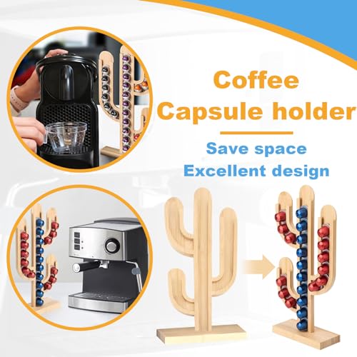 Creative Shape Coffee Bag Holder, Coffee Bar Decoration, Detachable Coffee Station Storage Rack, Wooden Coffee Stand