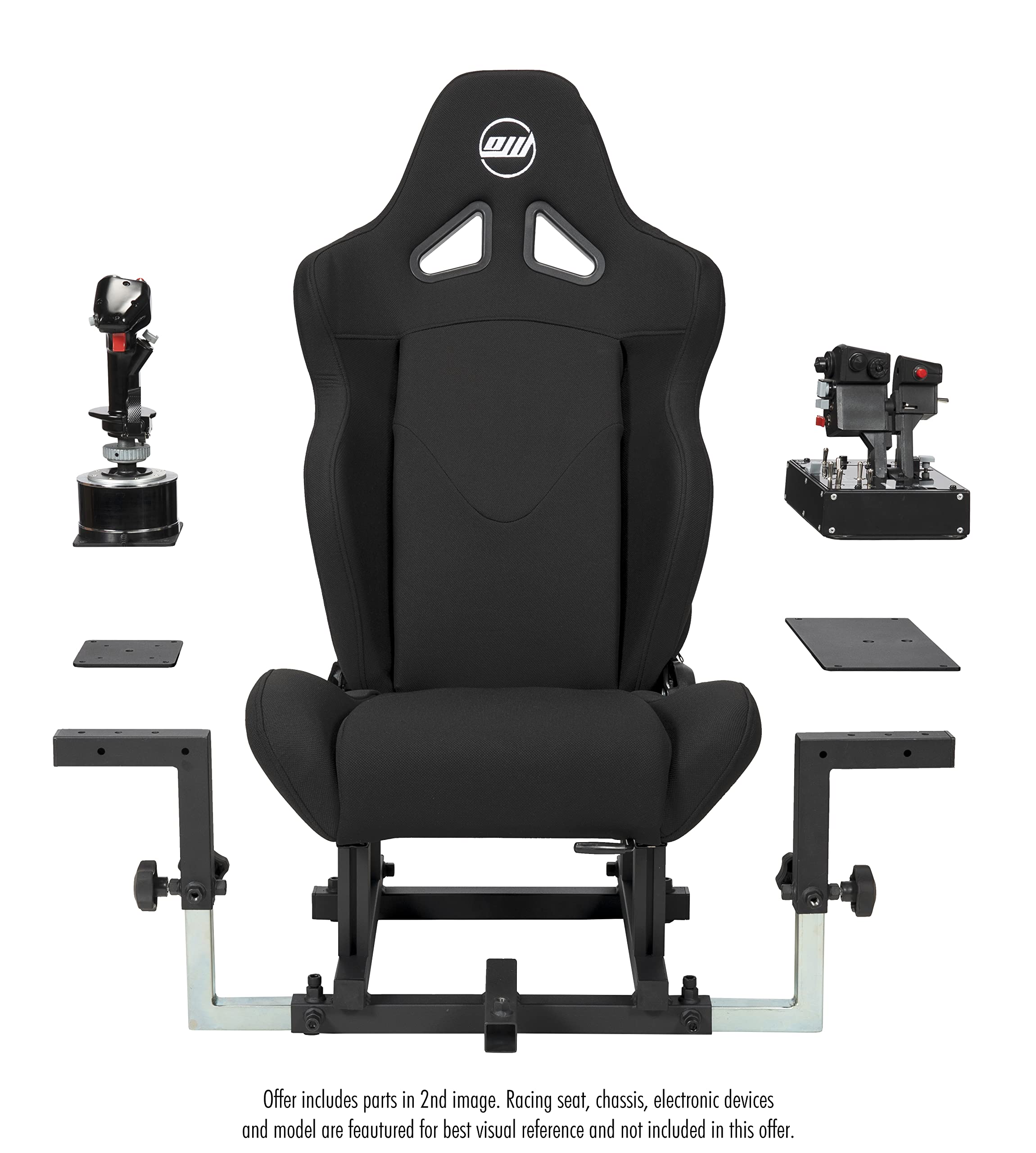 OpenWheeler | Configuration 2 | Flight Simulator HOTAS Side by Side Mount | Fits Thrustmaster Warthog, VirPil WarBRD, MongoosT-50CM2, VKB Gunfighter, WinWing Orion, Super Libra VirPil MongoosT-50CM3