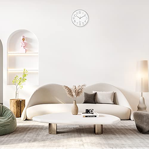 Lumuasky Silent Wall Clock Battery Operated Analog Small Cute Non-Ticking Decorative Clock for Bedroom Kitchen Living Room School Office Classroom Decor (10 inch)