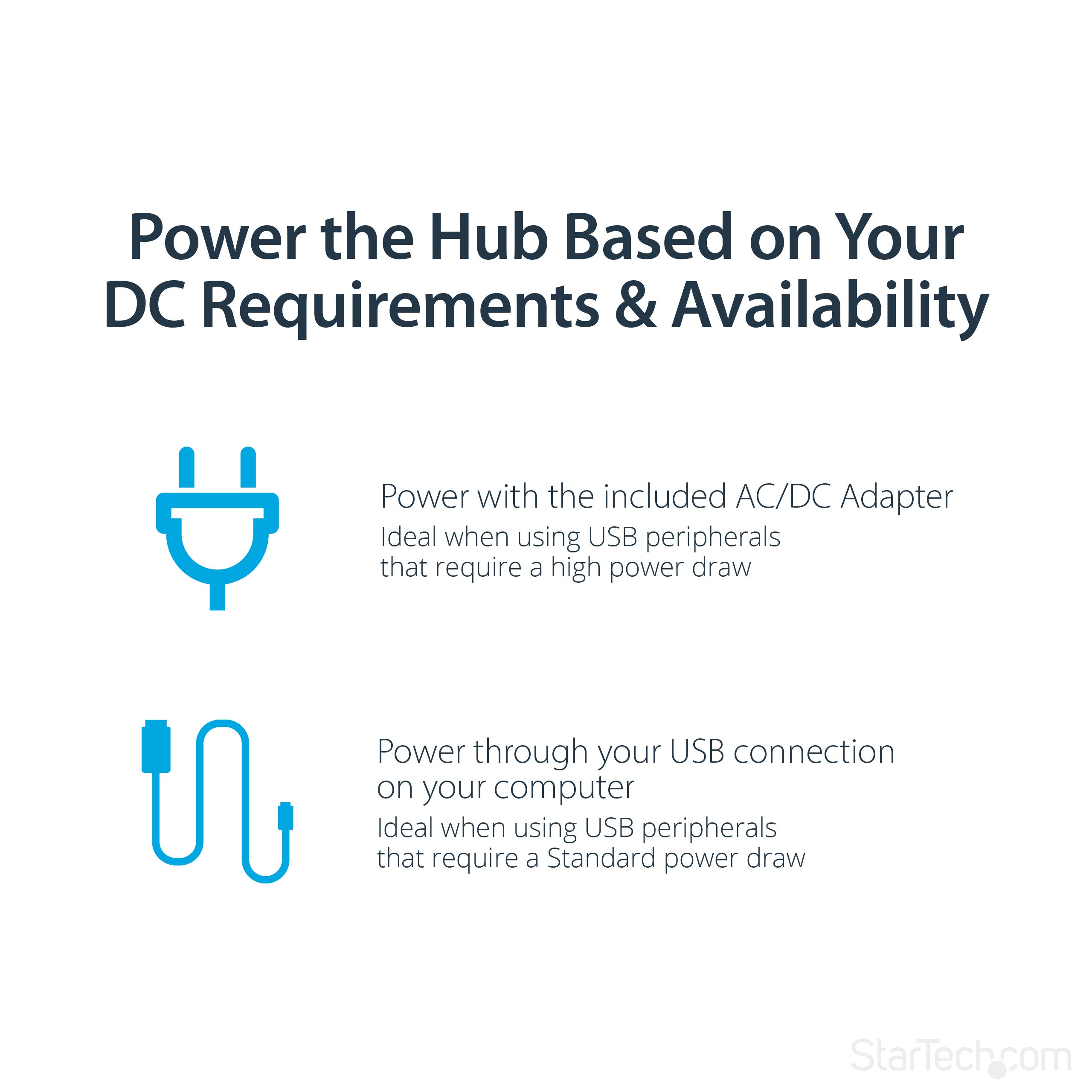 StarTech.com 7 Port USB 3.0 Hub – Up To 5 Gbps – 7 x USB – Universal Multi Port USB Extender for Your Desktop – USB Powered (ST7300USB3B)