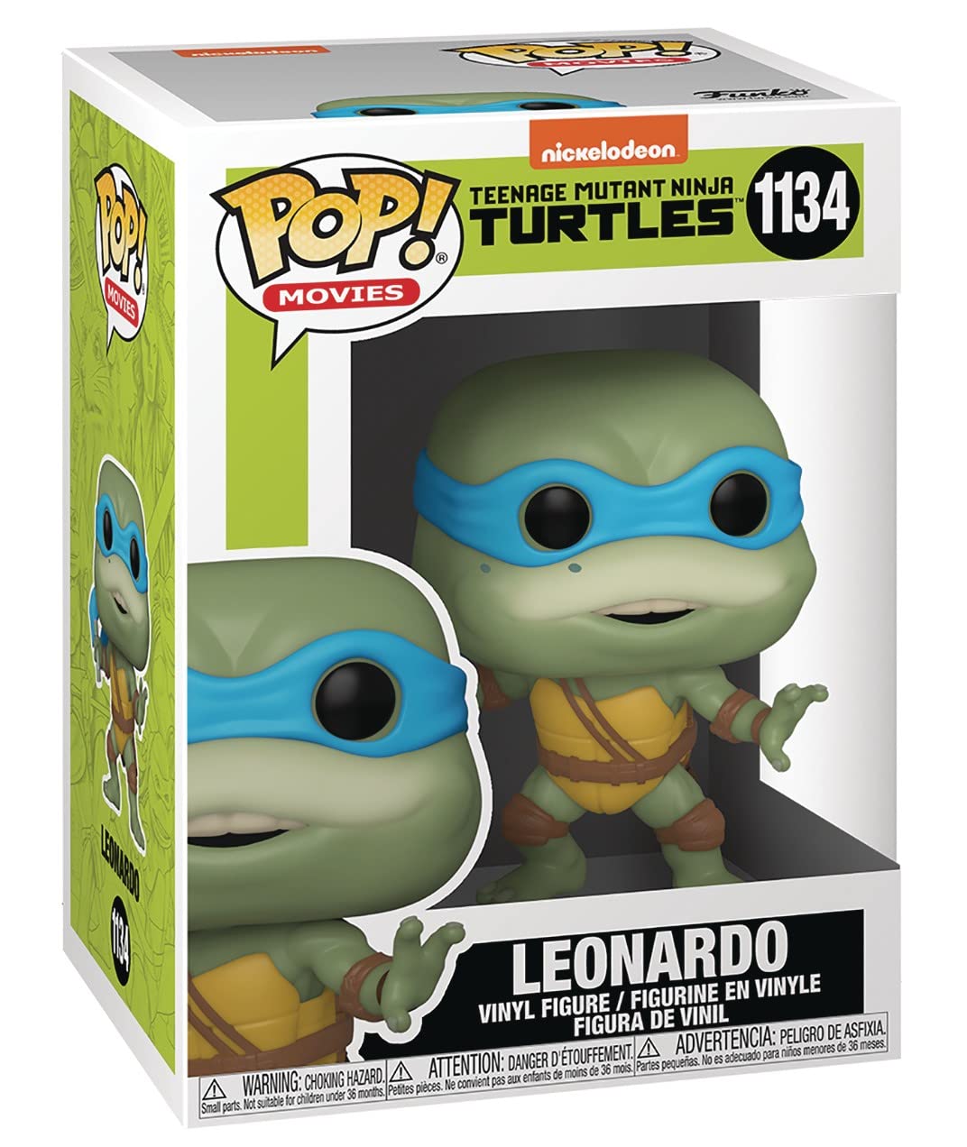 POP Teenage Mutant Ninja Turtles II: Secret of The Ooze - Leonardo Funko Vinyl Figure (Bundled with Compatible Box Protector Case), Multicolored, 3.75 inches