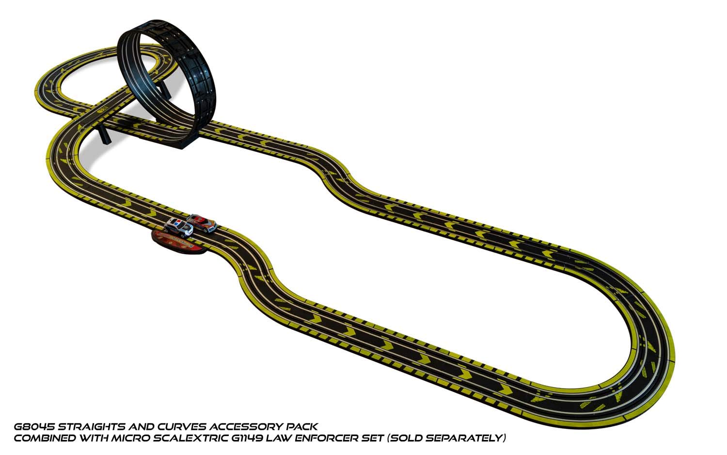 Scalextric Micro Straights and Curves Track Extension Pack 1:64 Slot Car Race Track G8045