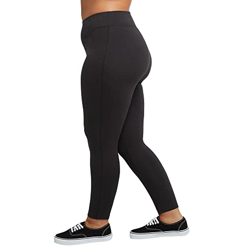 JUST MY SIZE womens Long Legging Pants, Black, 1X US